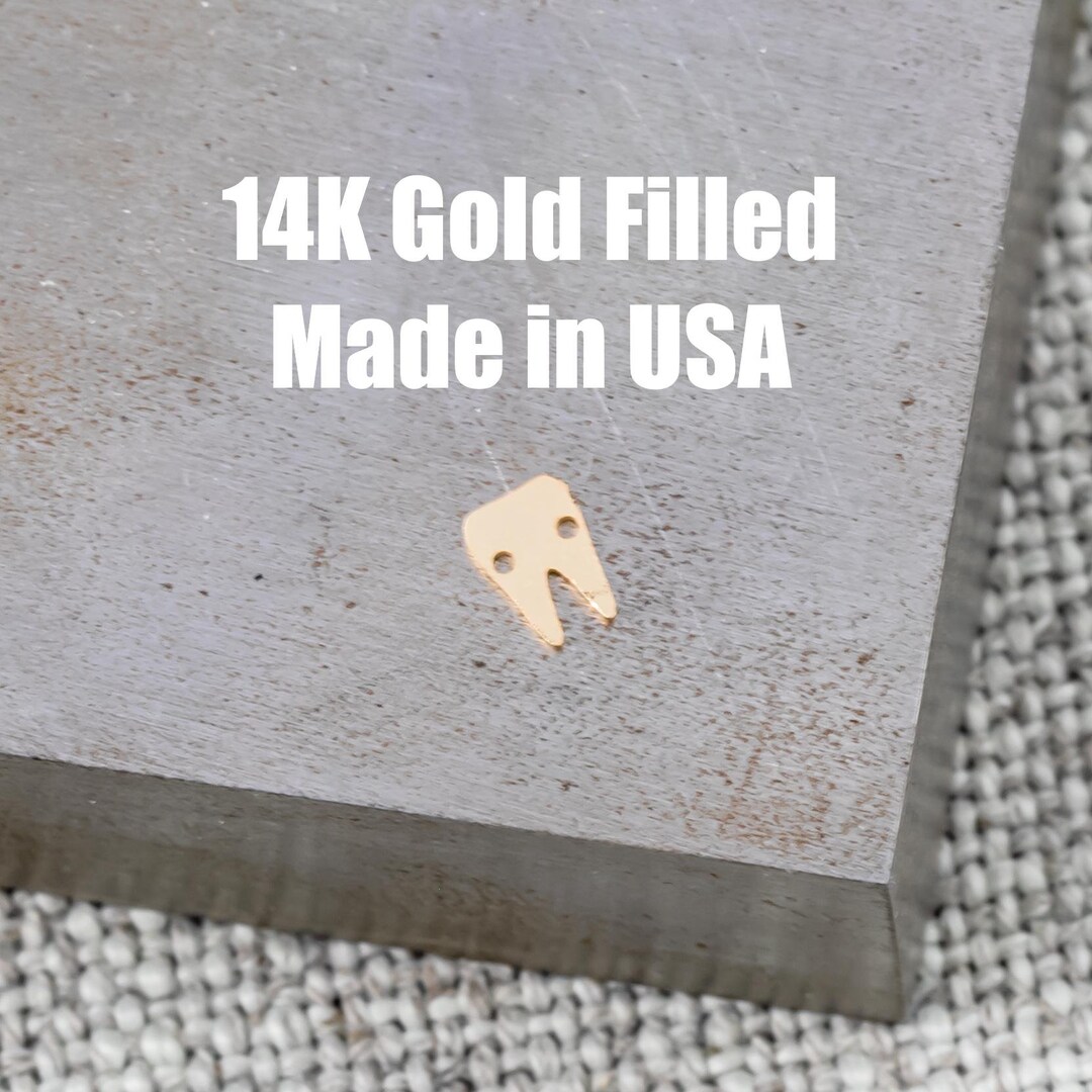 Molar Tooth Dentist Connector - 14kt Gold Filled Sterling Silver ...