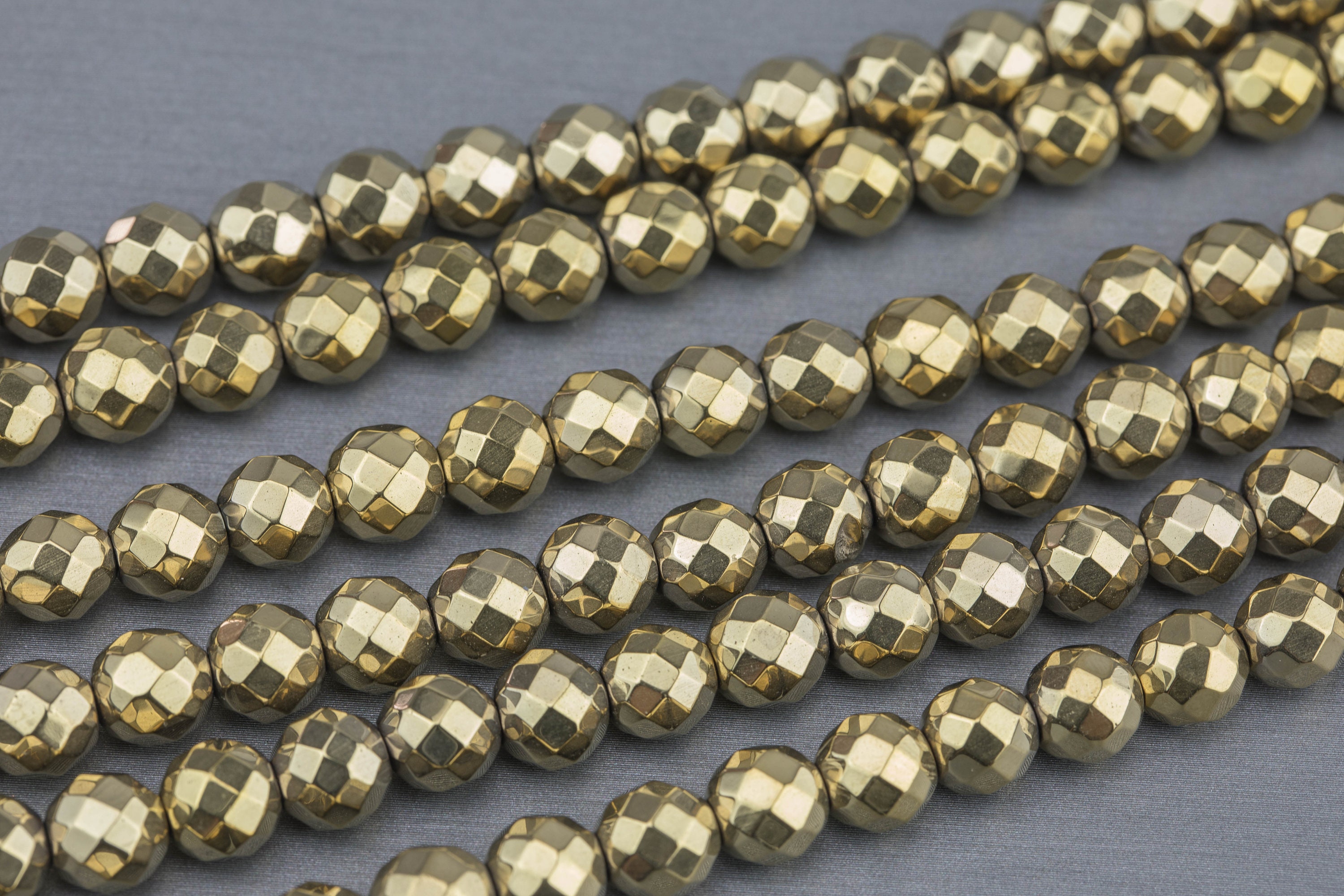 Titanium Pyrite PYRITE-COLOR Light Gold Hematite Faceted - Etsy UK