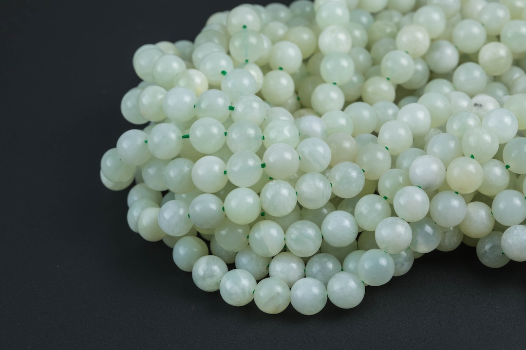 Natural 6mm/8mm/10mm- New JADE Round- Single or Bulk- 15.5" New Jade ...