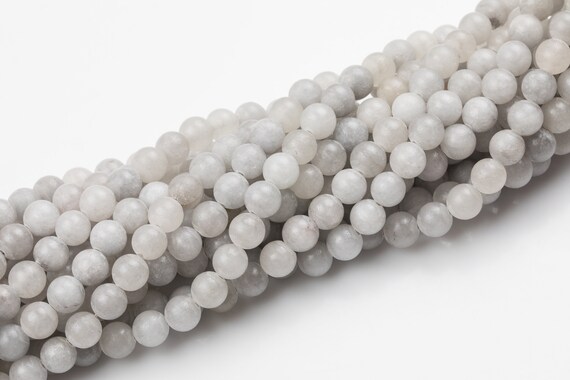 Light Gray Jade Matte Round 4mm 6mm 8mm 10mm 12mm Single or - Etsy