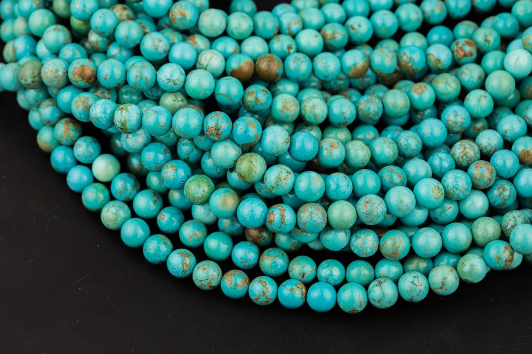 Turquoise Round 6mm 8mm 10mm Full Strand 15.5-16" AAA Quality Smooth ...