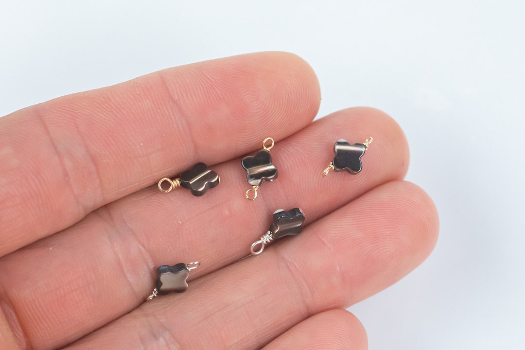 USA Gold Filled Permanent Jewelry Connectors Clover Cross Flower Shell Connector or Charm 1420 ...