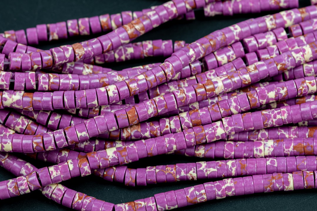 Purple Sediment Jasper Heishi Discs Beads 2x4mm 3x6mm 15.5" Strand - Etsy