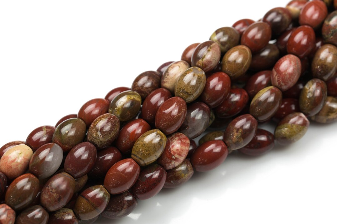 Natural Red Jasper- Barrel Shape-3 Sizes- Special Shape- Full Strand ...