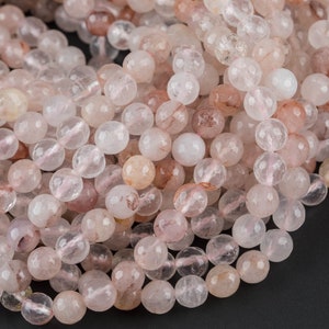 Natural Red Quartz, High Quality in Faceted Round-4mm, 6mm, 8mm, 10mm ...