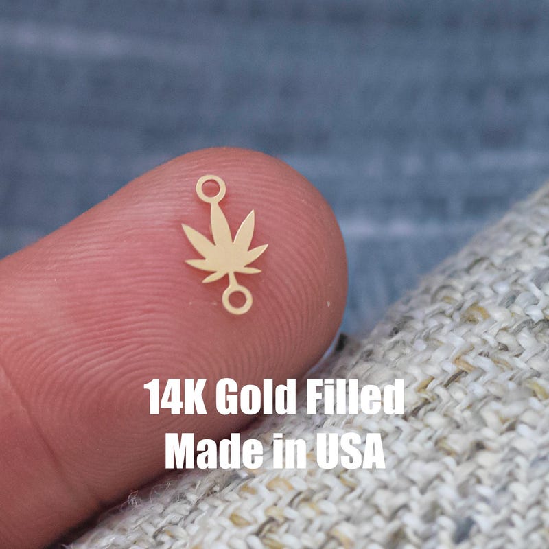 Gold Weed Pendant - Etsy