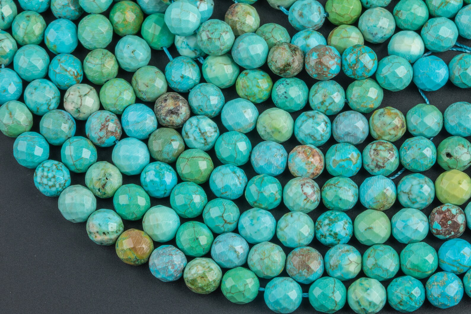 Faceted Turquoise Beads High Quality in Faceted Round 6mm - Etsy