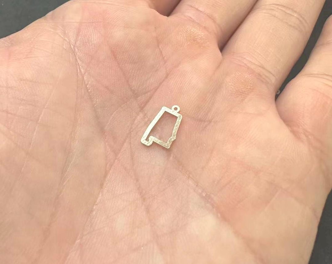 Alabama Outline State Connector Permanent Jewelry Connector - 14kt Gold ...