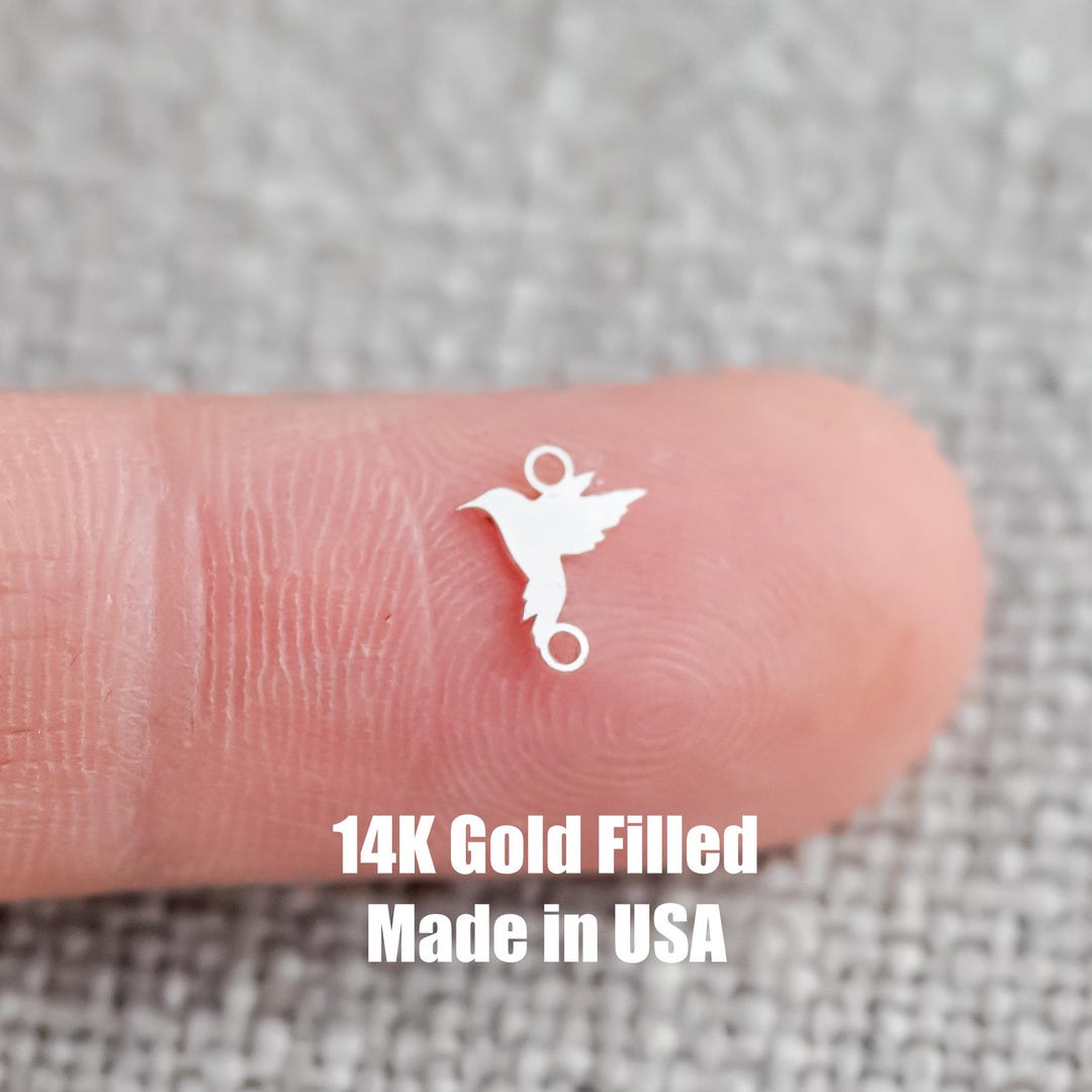 Hummingbird Connector 14K Gold Filled Permanent Jewelry Connectors 925 Sterling Silver 14K GF ...
