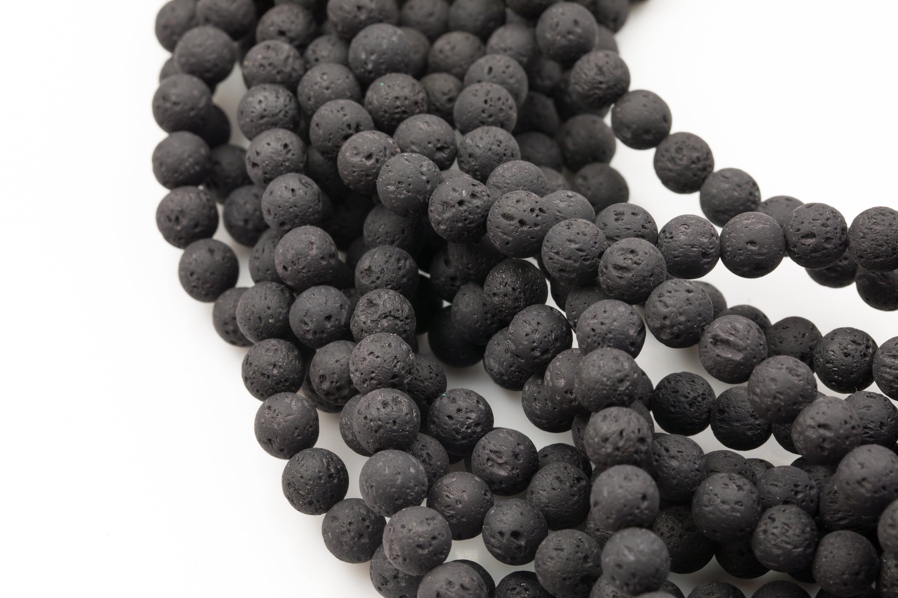 Natural Lava Rocks Diffuser Oil Round Beads Lava Beads for - Etsy UK