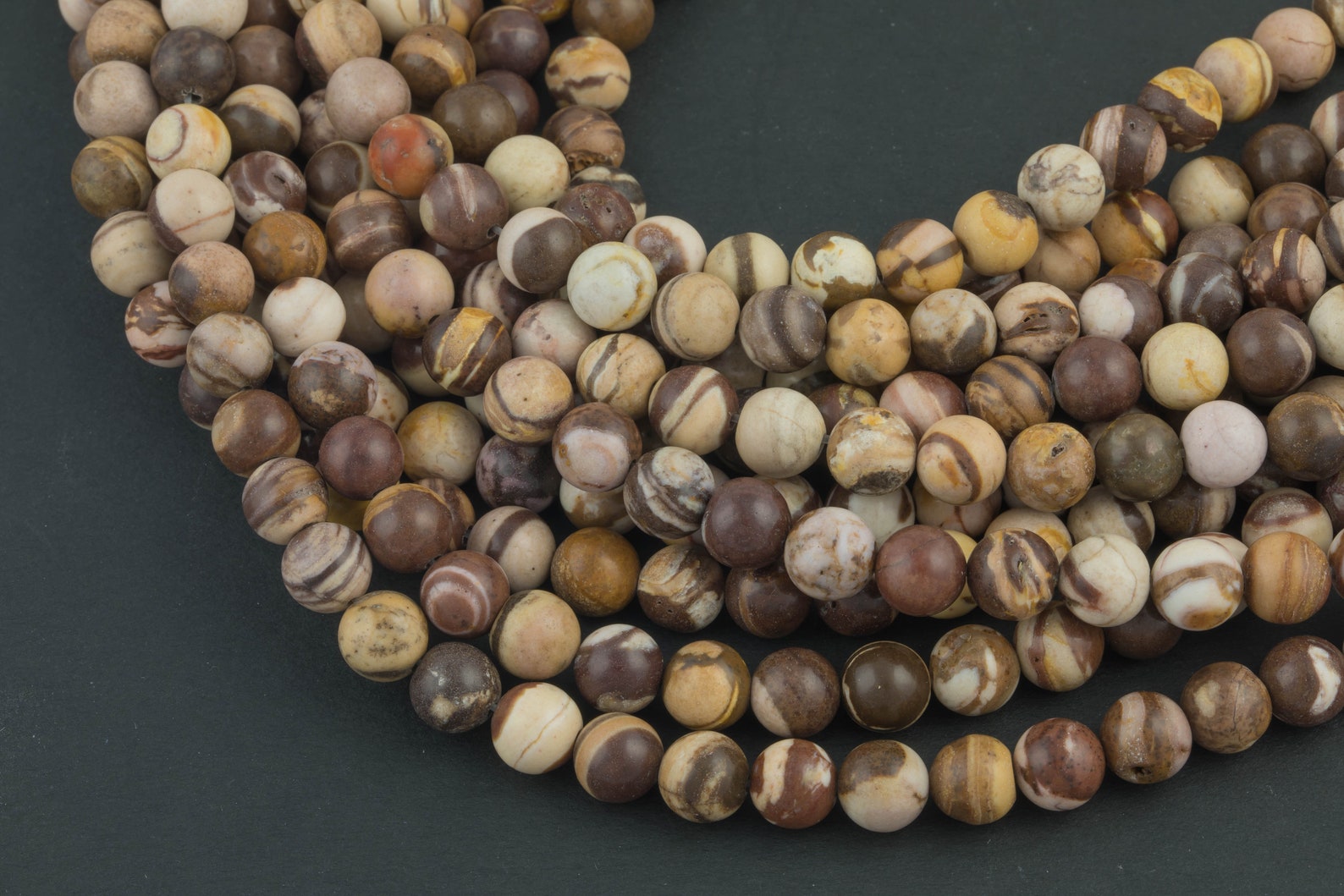Natural Brown Zebra Jasper Beads Grade AAA Round-4mm 6mm | Etsy