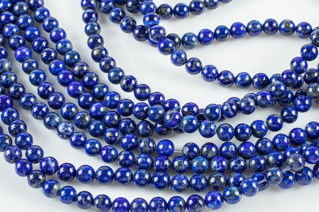Natural Dark Lapis, No Dyed High Quality in Round, 6mm, 8mm -full ...