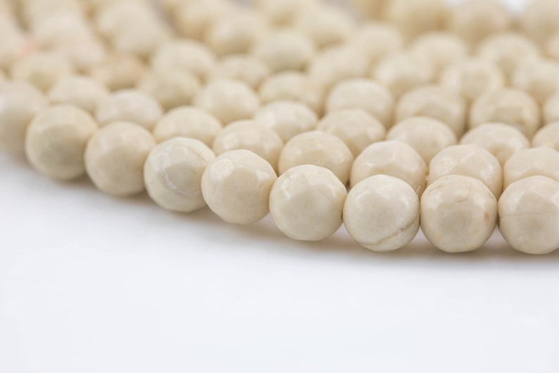 Natural Fossil Coral Riverstone, Available in Faceted Round, 4mm, 6mm ...