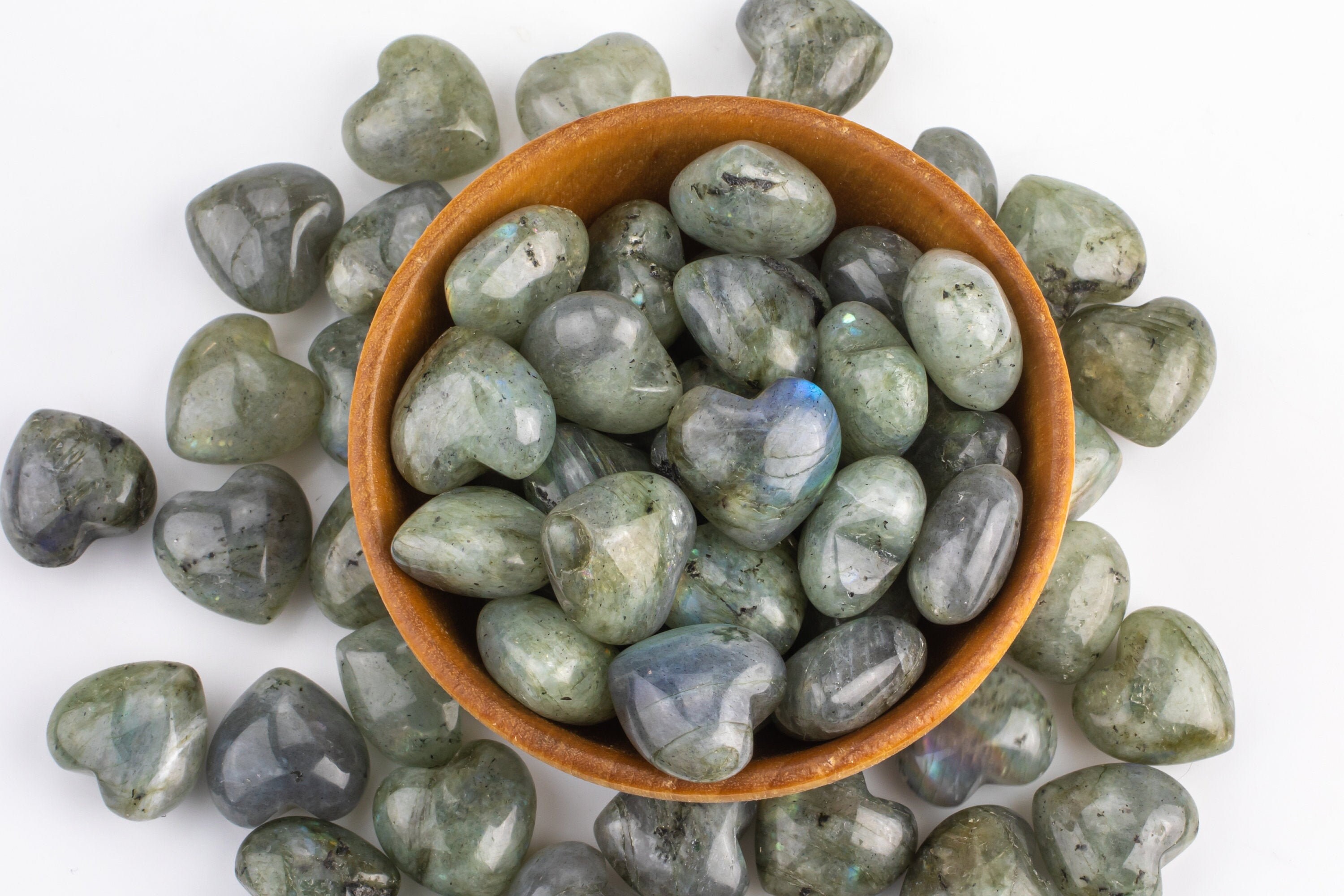 Natural Stones Heart Shape Labradorite Lithotherapy Home Décor Home ...