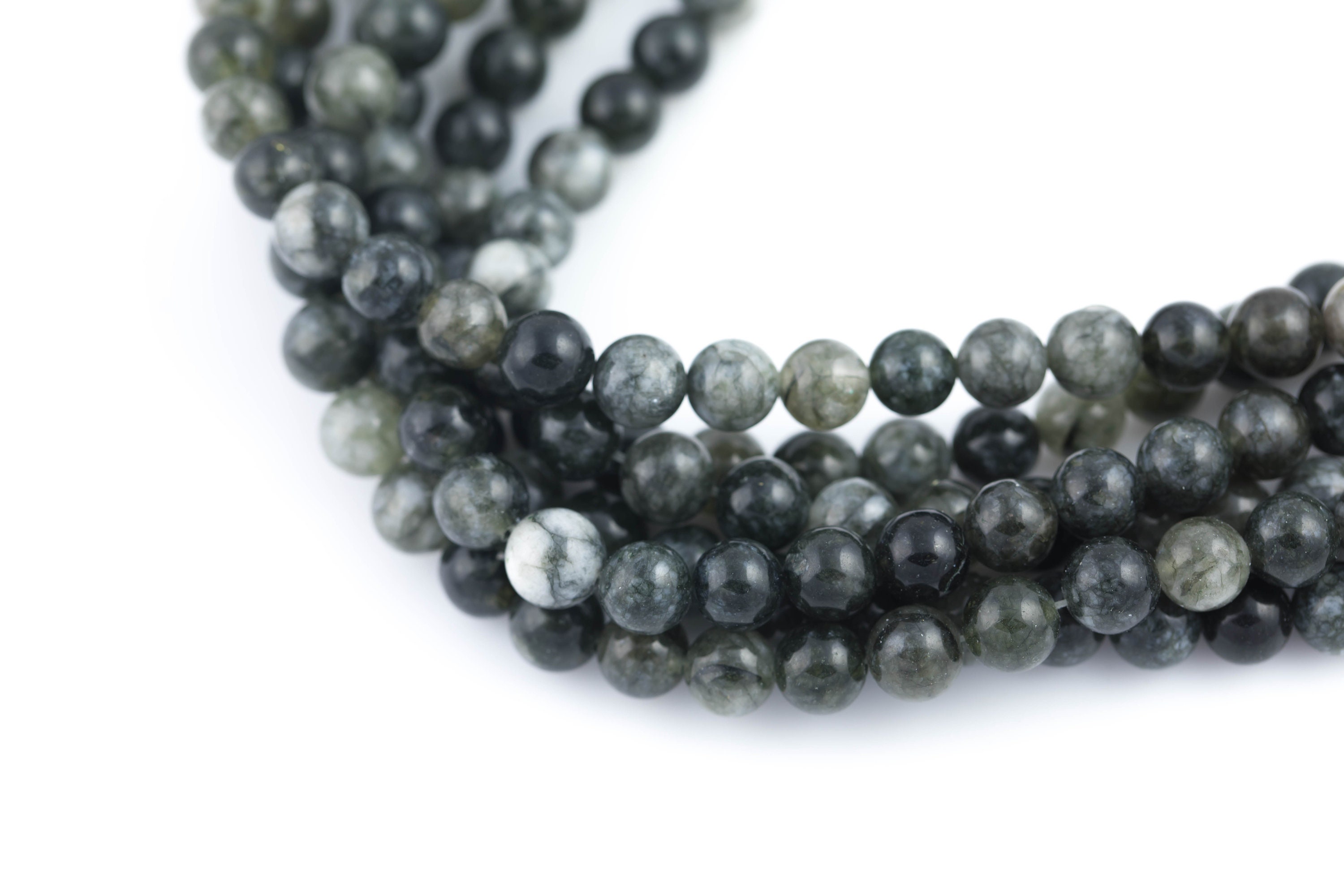 Cloudy Gray Jade High Quality in Smooth Round-full Strand - Etsy