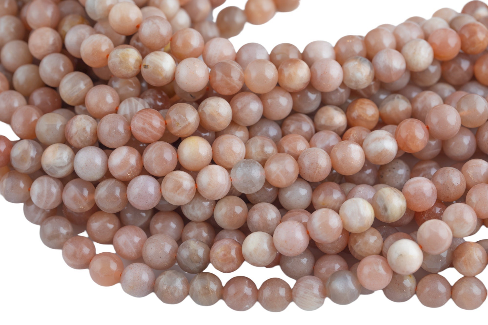 Natural Light Pink Moonstone Sunstone Pink Moon Stone Beads High ...