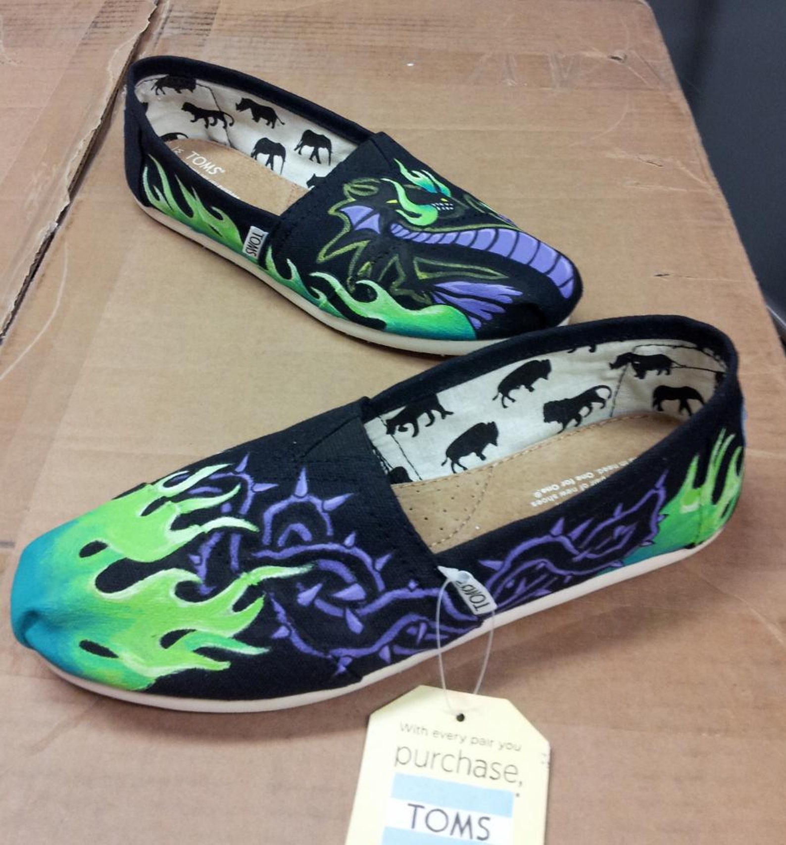 Toms Shoes Customized Maleficent Dragon - Etsy