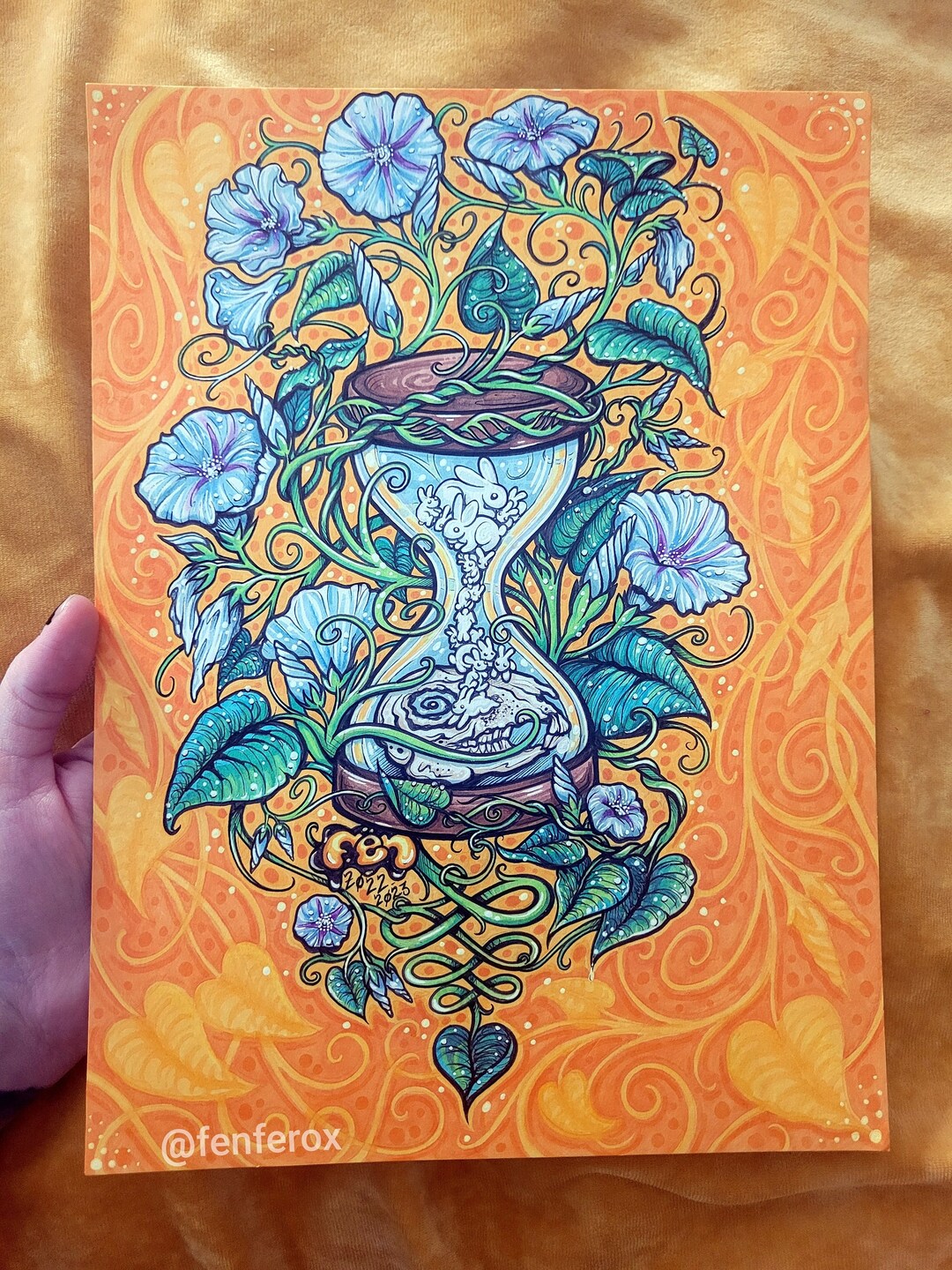 Mourning Glory Fear of the Rabbit Original Art Illustration Morning ...