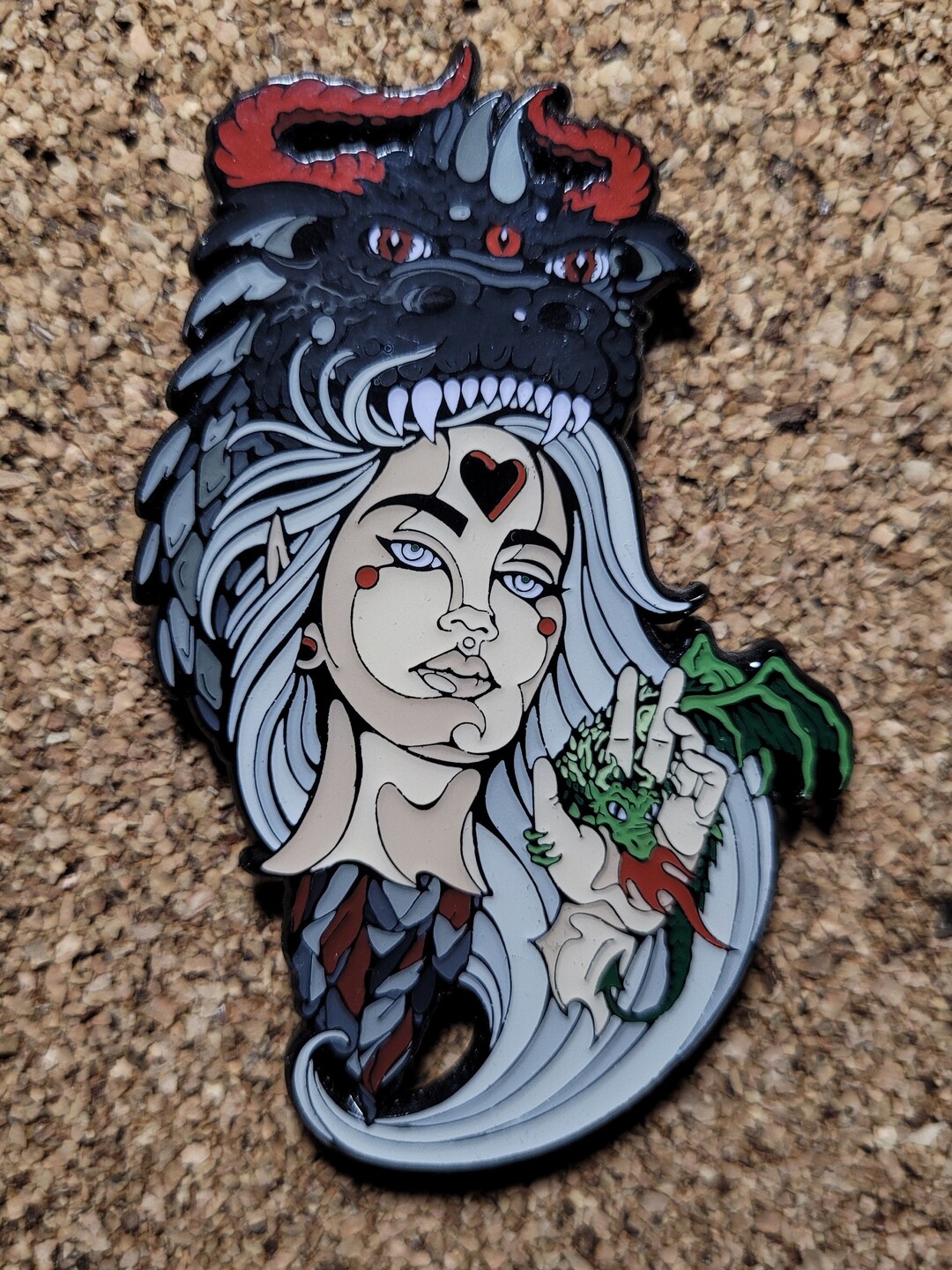 Drakaina Enamel Pin Rare Artist Proof - Fen Ferox X Jordan Oliver ...