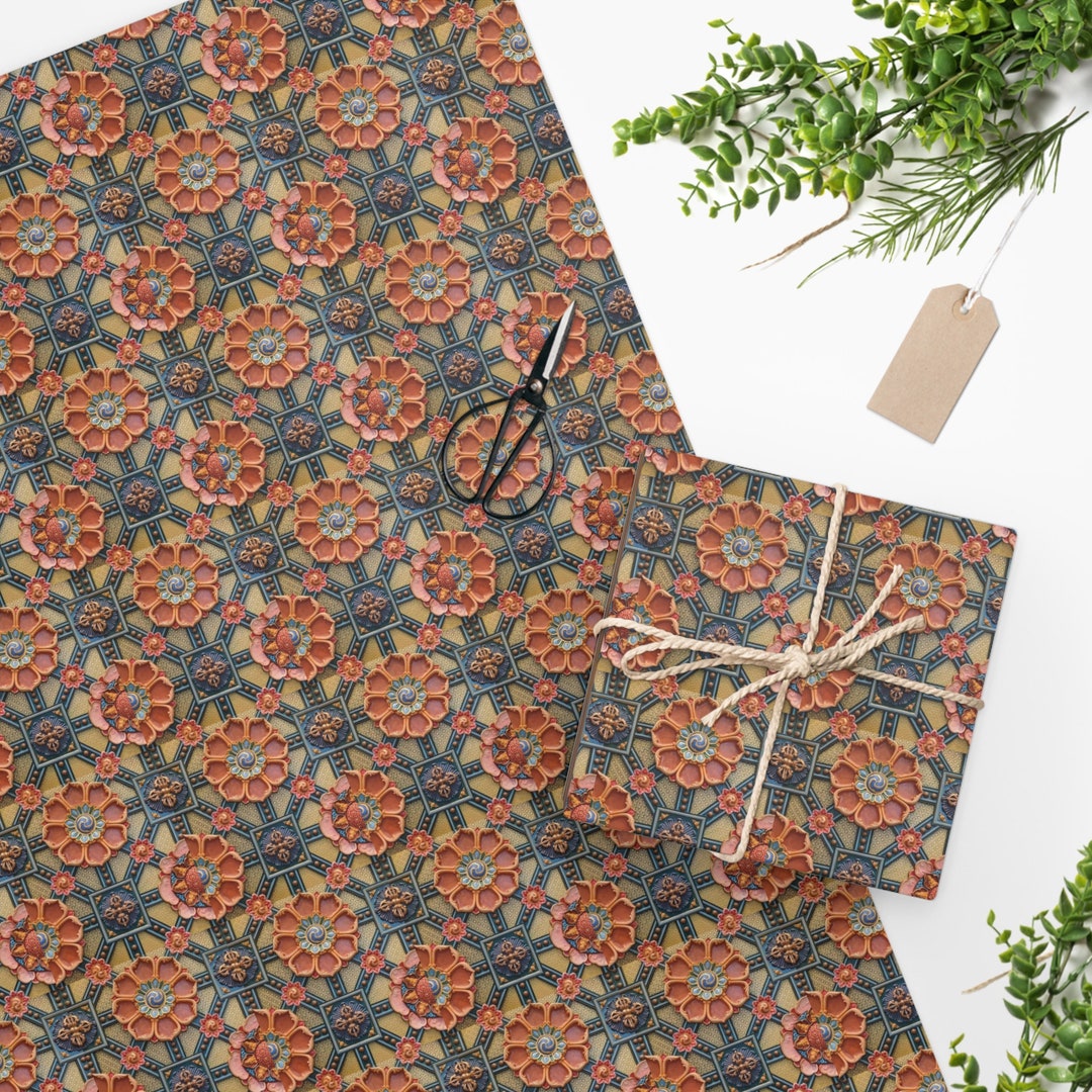 Buddhist Temple Mandala Photo Pattern Wrapping Paper - Etsy