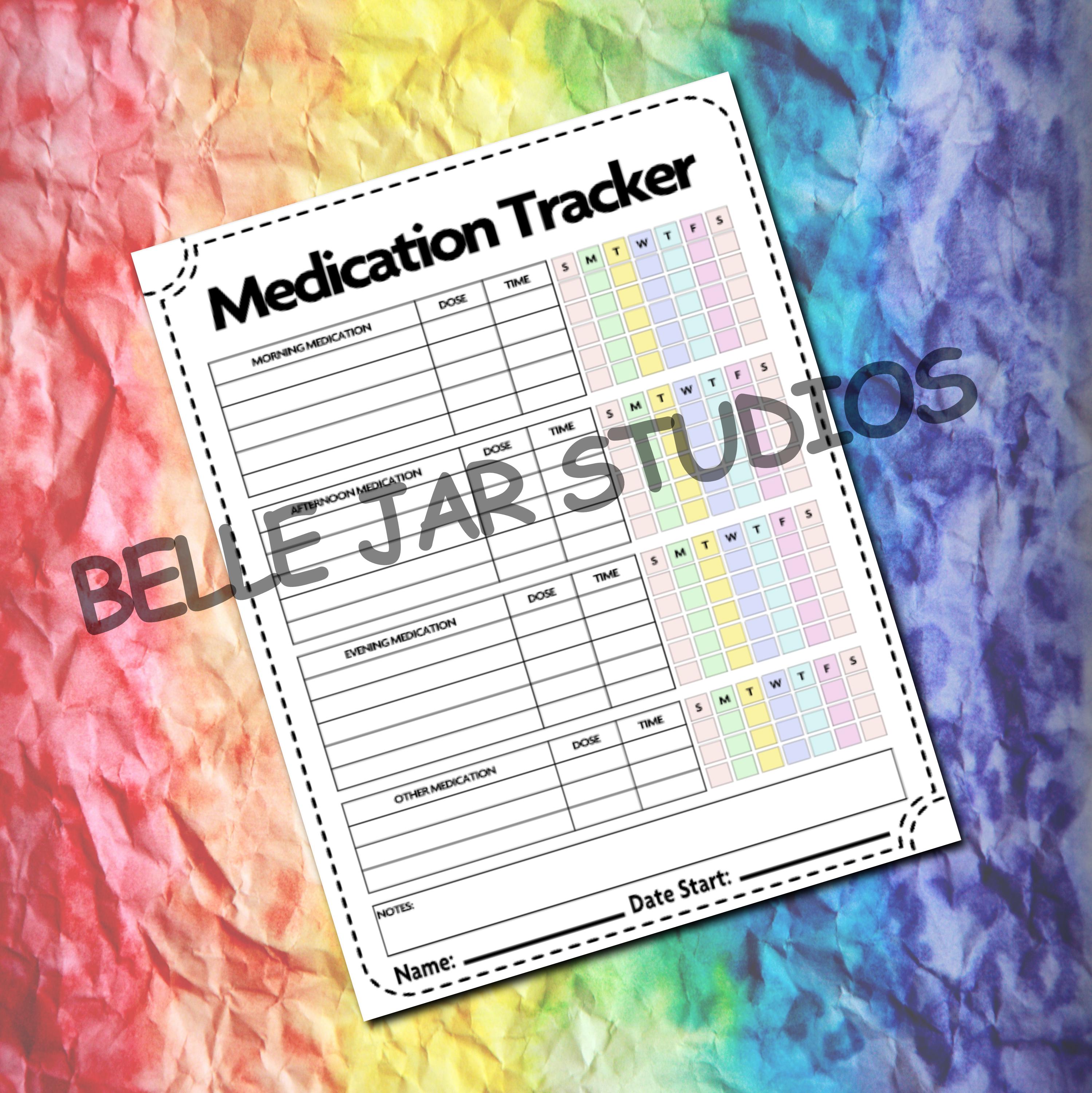 Printable Weekly Medication Tracker PDF, Pill Organizer, Health Log ...