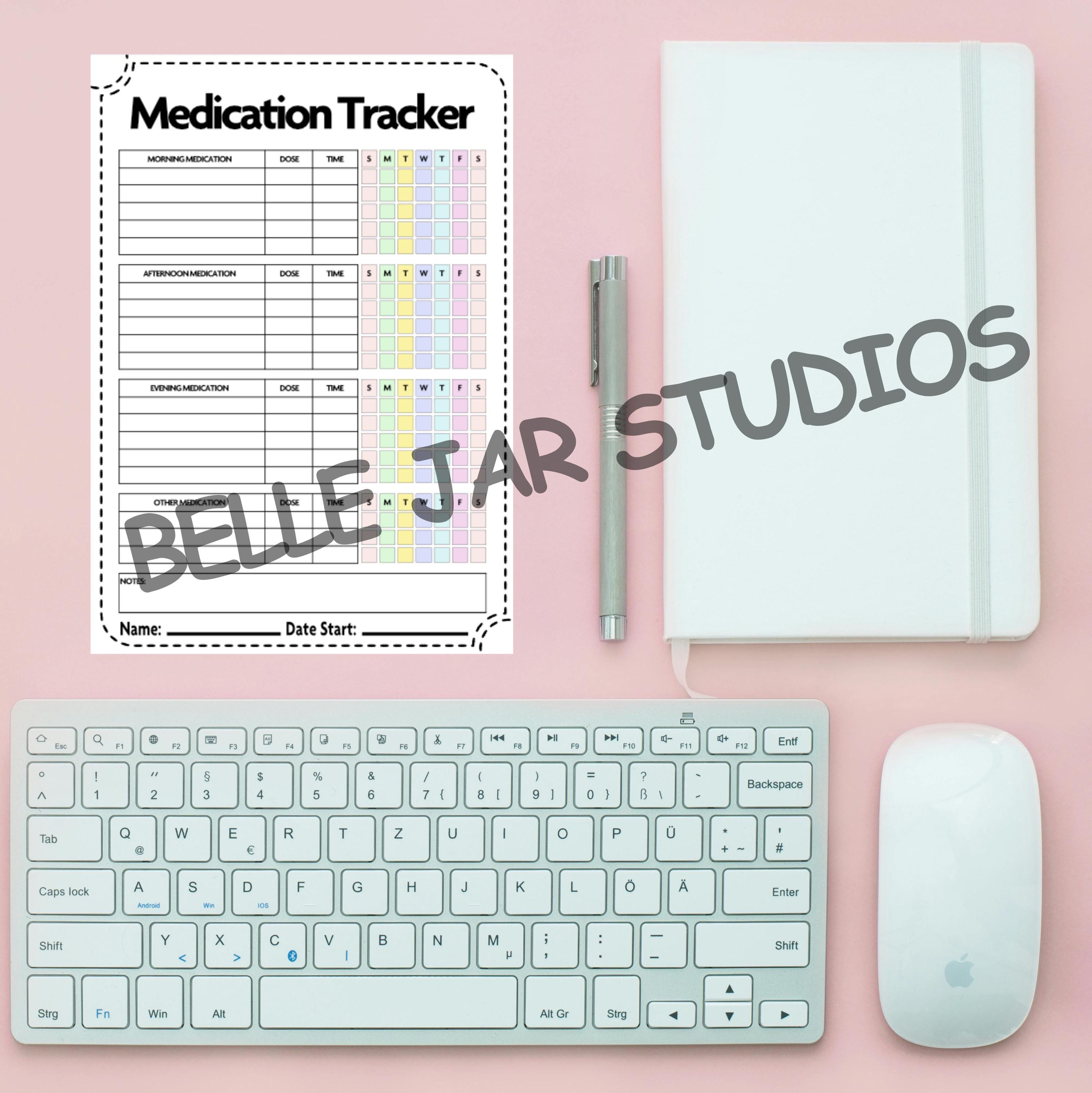 Printable Weekly Medication Tracker PDF, Pill Organizer, Health Log ...