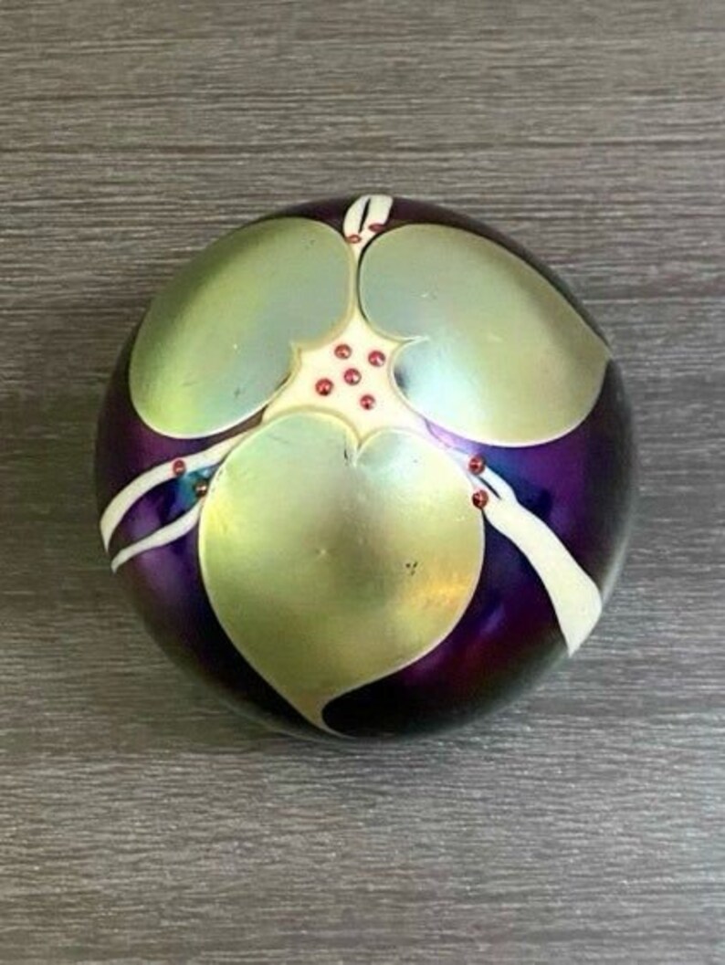 Stuart Abelman Vintage Antique Glass Signed Paperweight - Etsy