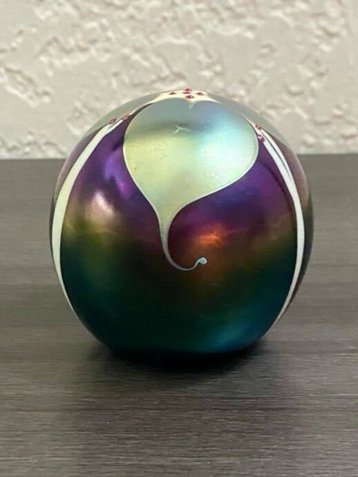 Stuart Abelman Vintage Antique Glass Signed Paperweight - Etsy