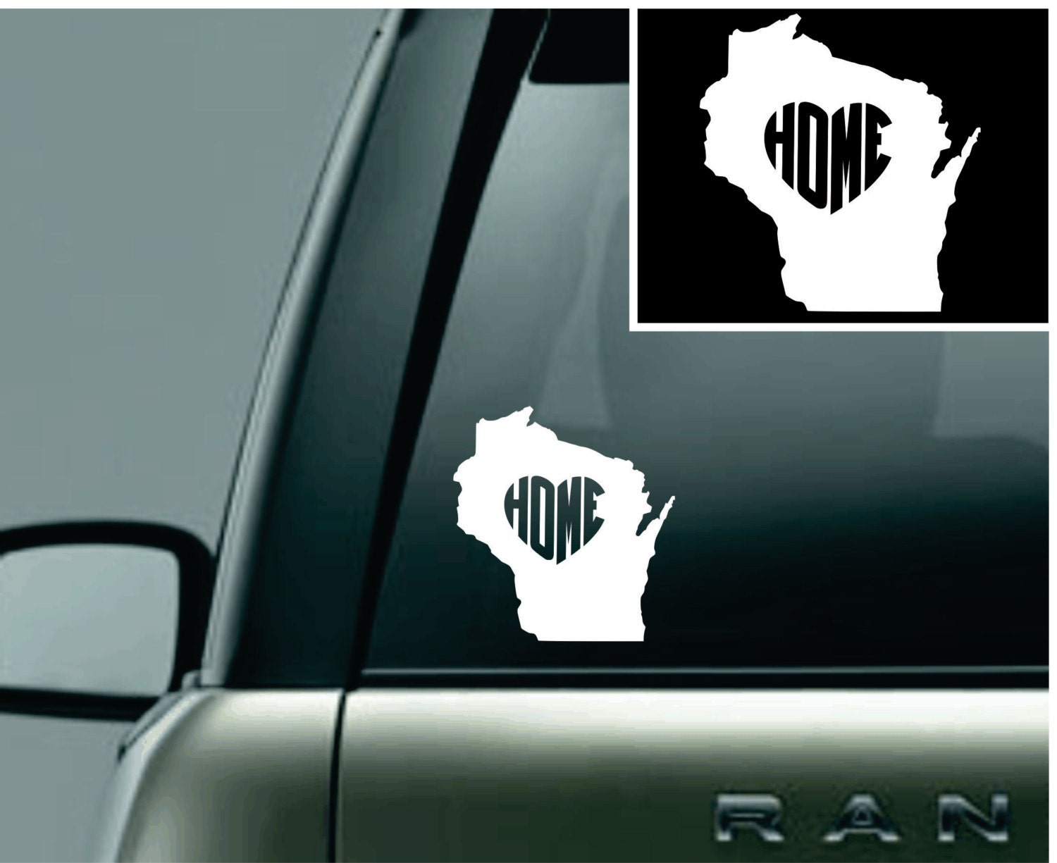Wisconsin Love Your State Car Decal - Etsy