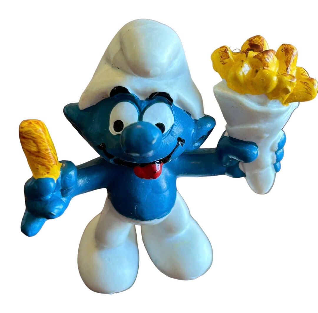 Vintage Peyo Schleich 1980s Smurf Smurfs French Fries Smurf 20131 Food ...