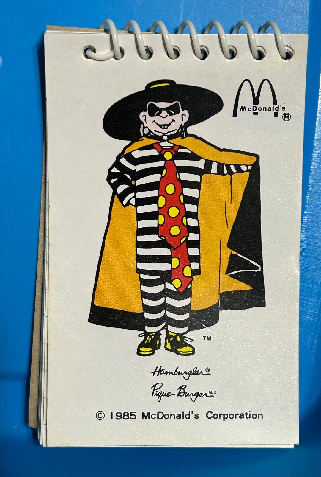 Vintage 1985 Mcdonalds Notepad Happy Meal Hamburglar - Etsy