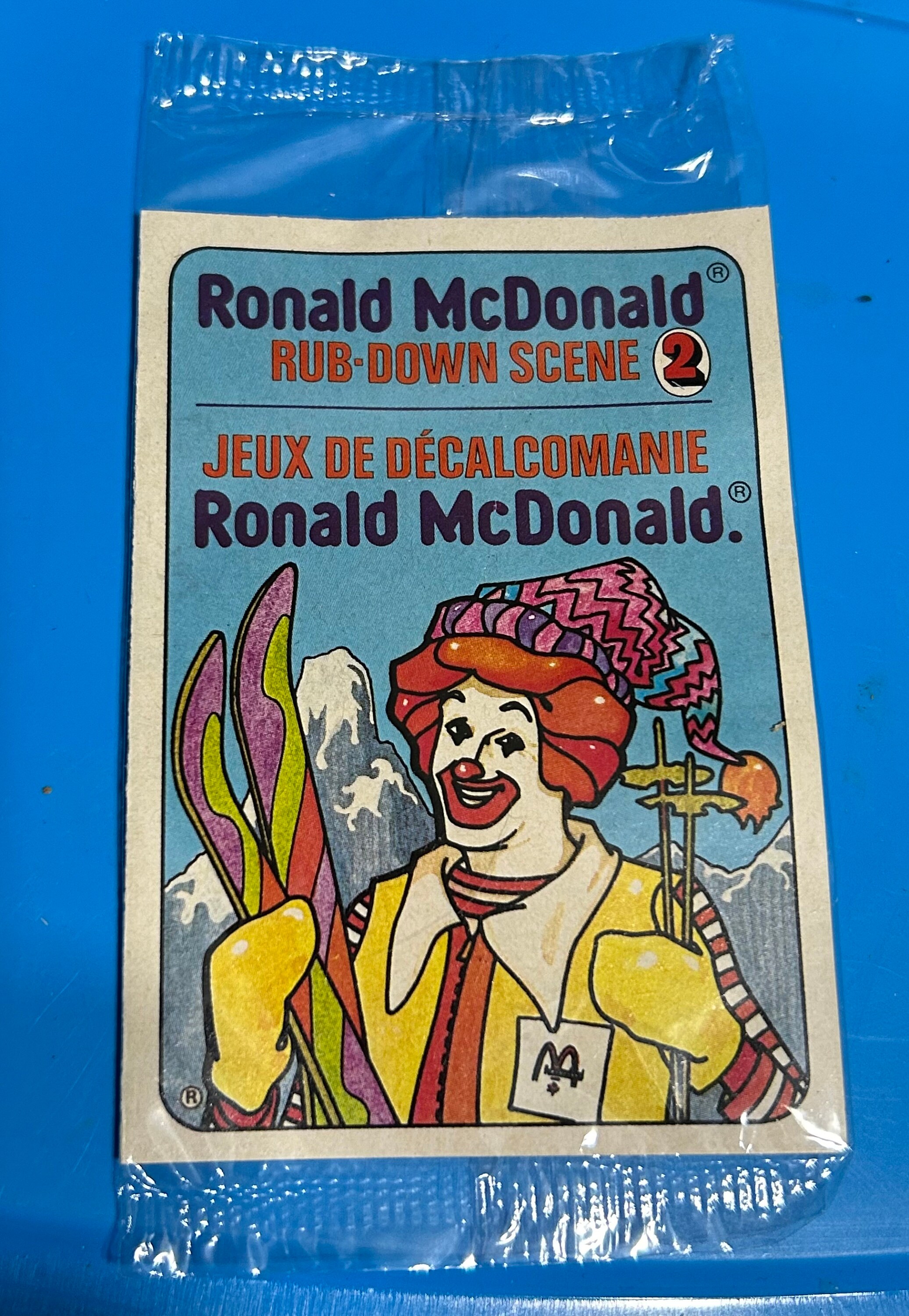 Vintage 1986 Mcdonalds Ronald Mcdonald Rub Down Scene Vintage Mcdonalds ...