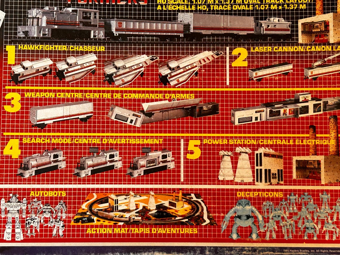 TRANSFORMERS G1 Hasbro Tyco - Electric Train Battle Set MISB MOC 1985 ...