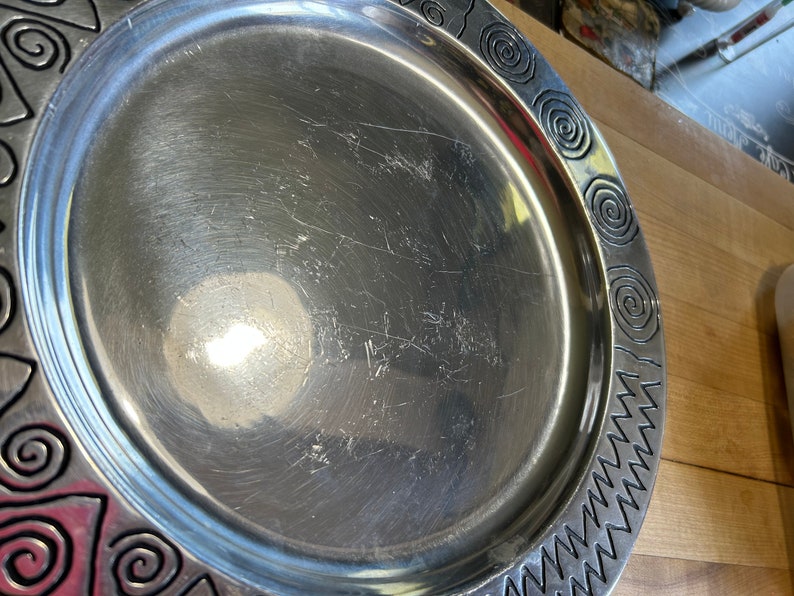 Wilton CO Reggae Pattern Bowl and Platter Discontinued Pattern, Pewter ...