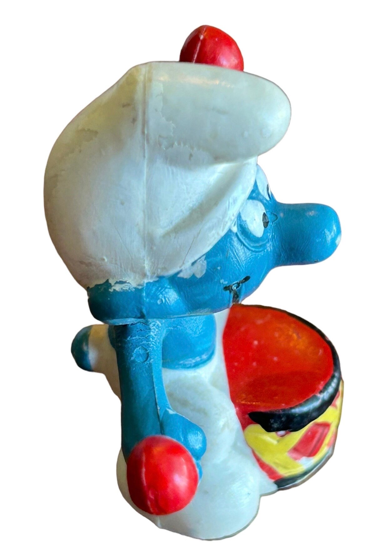 Vintage Peyo Schleich 1980s Smurf Figure Smurfs Drummer Smurf Red ...