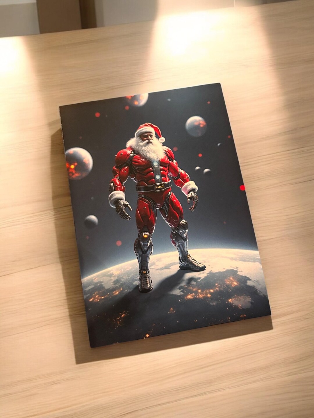 5x8 Christmas Cards With Envelopes, Holiday Cards, Santa in the ...