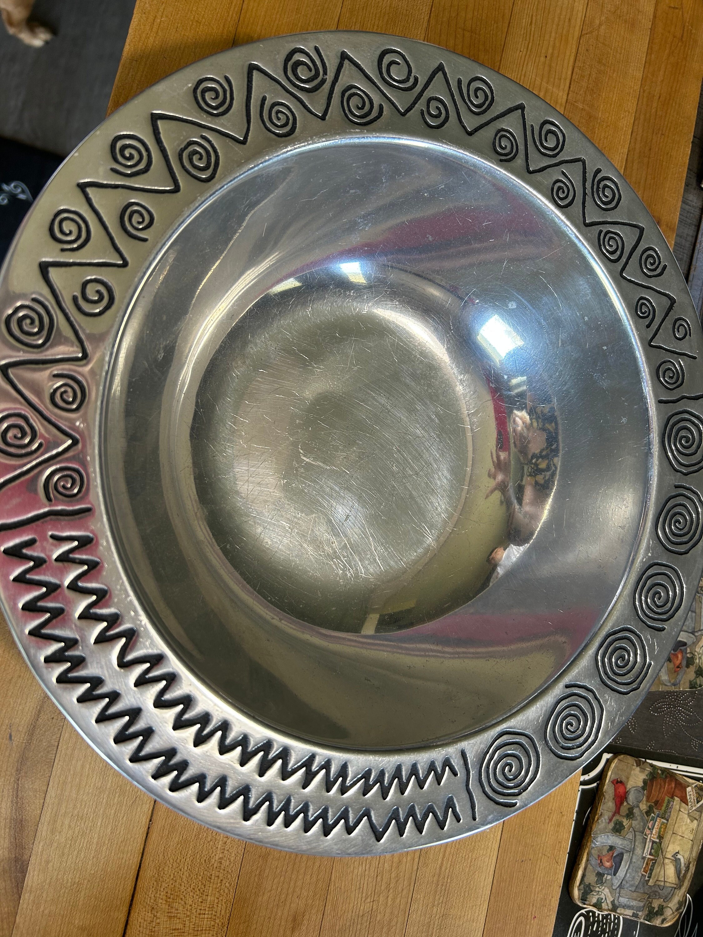 Wilton CO Reggae Pattern Bowl and Platter Discontinued Pattern, Pewter ...