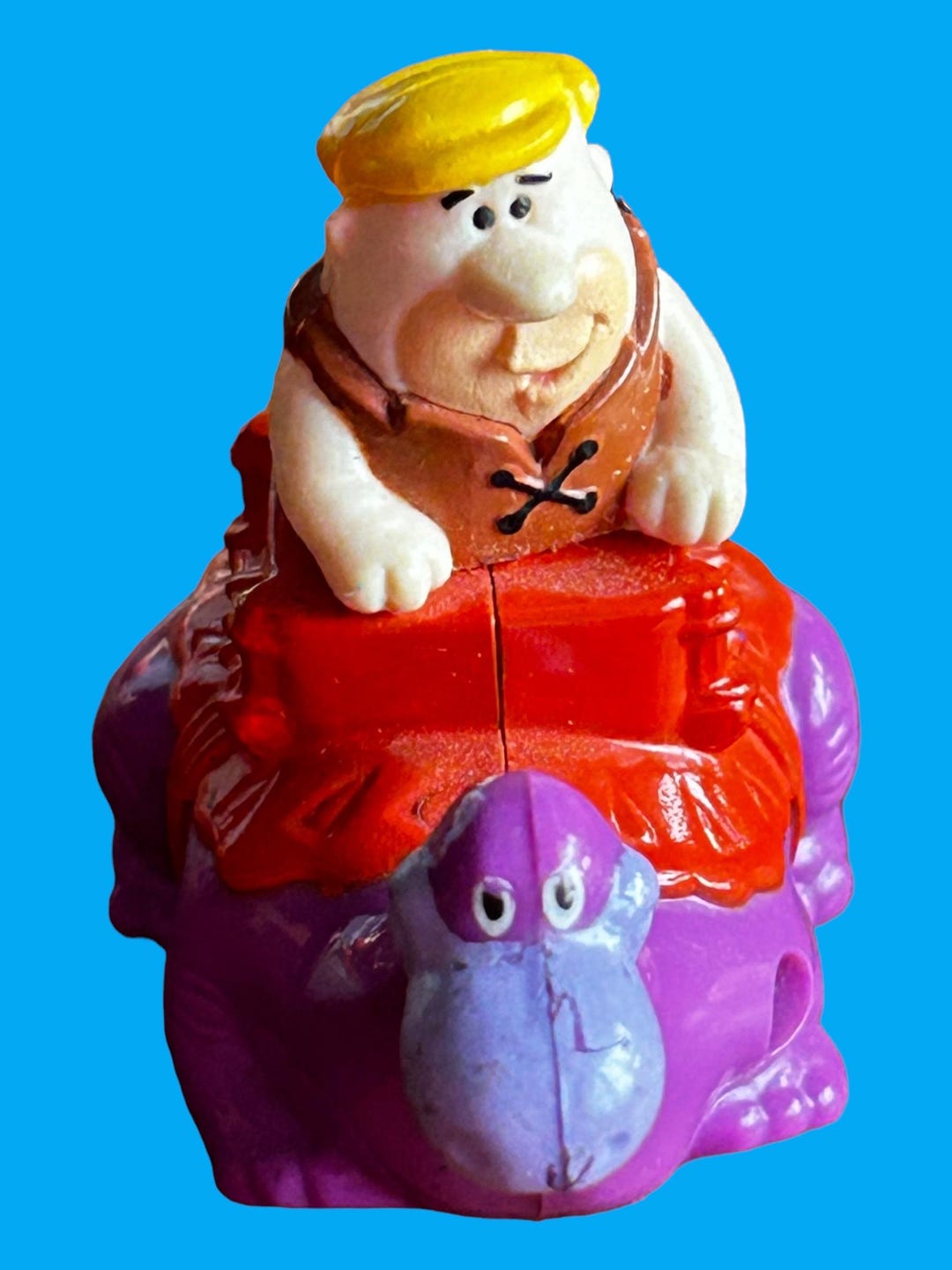 Vintage 1991 the Flintstones Barney Dinosaurs Denny’s Kids Meal Plastic ...