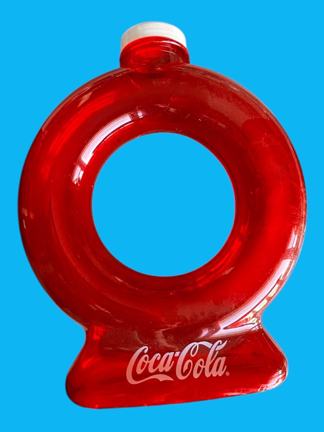 Coca Cola Red Ring/circle Plastic Water Bottle - Etsy