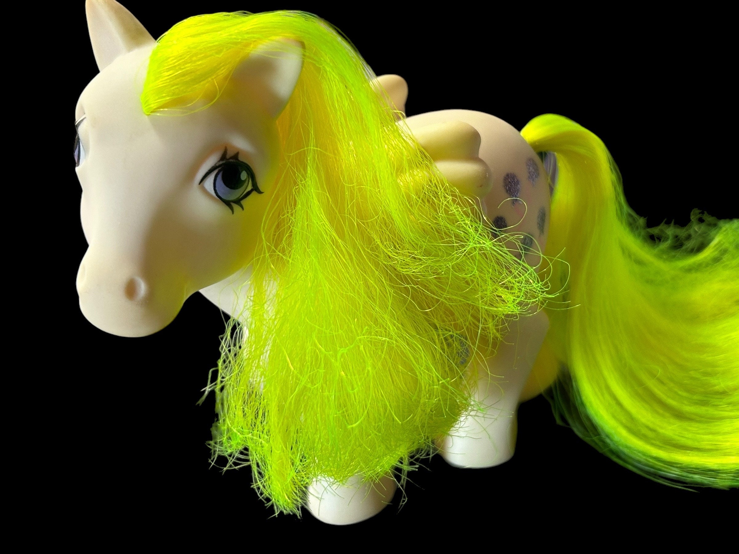 My Little Pony G1 MLP Surprise Pegasus Pony Neon Hair 1984 Yellow ...