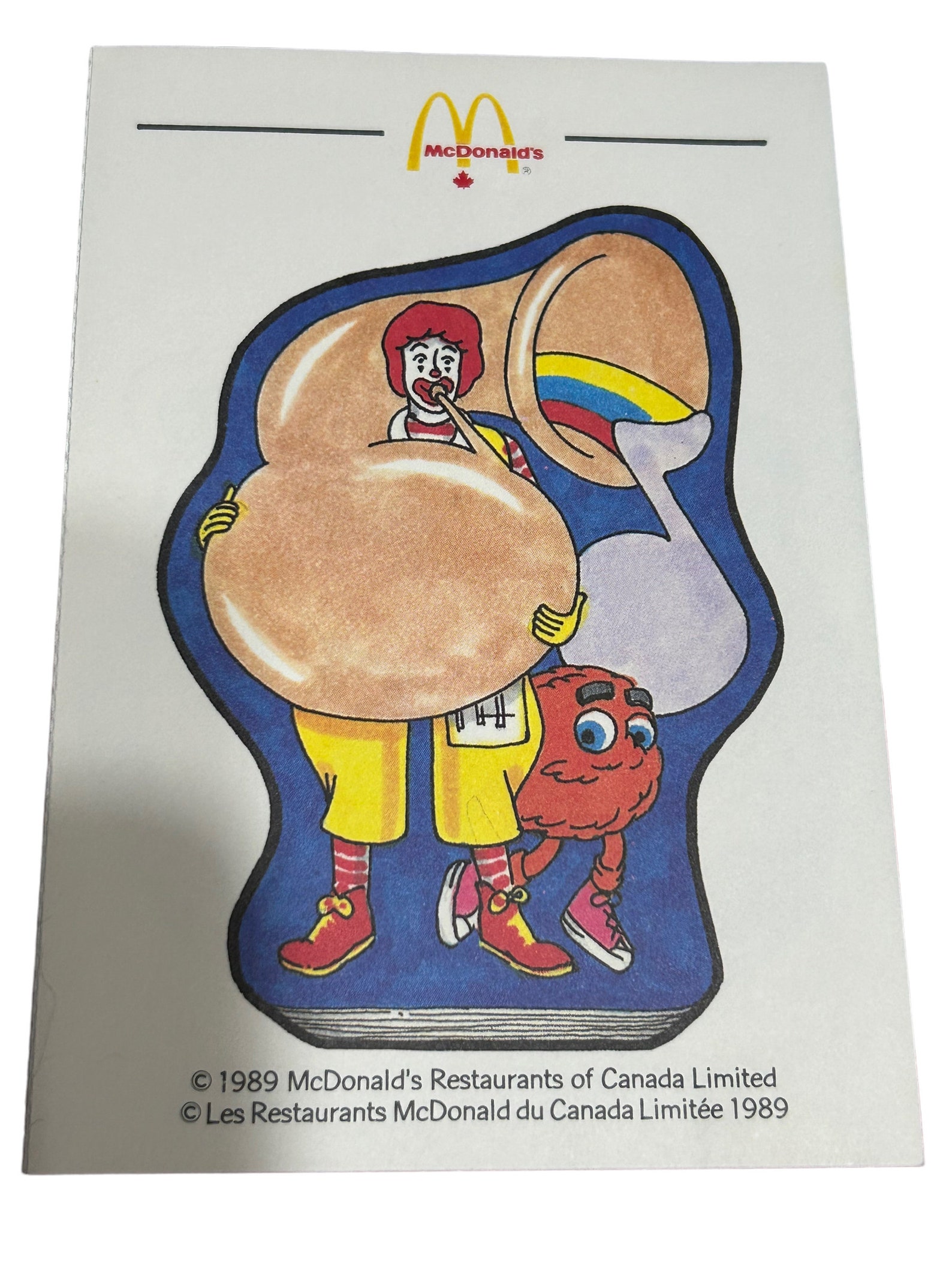 Vintage 1980s Rare Mcdonalds Paper Happy Meal Treat of the Week Art ...