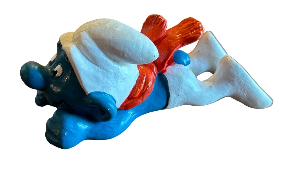 The Smurfs Bobsled Smurf 1980s Vintage Figure PVC Toy Figurine - Etsy