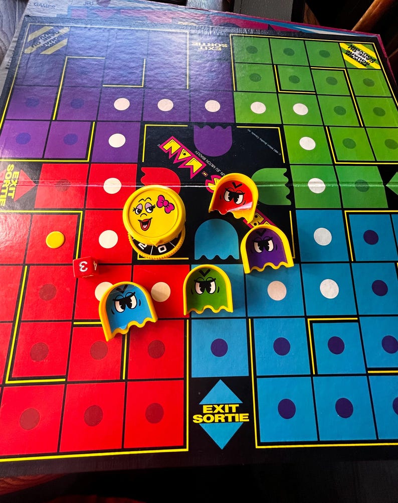 Vintage 1982 Ms. Pac-man Board Game Milton Bradley Good Condition ...