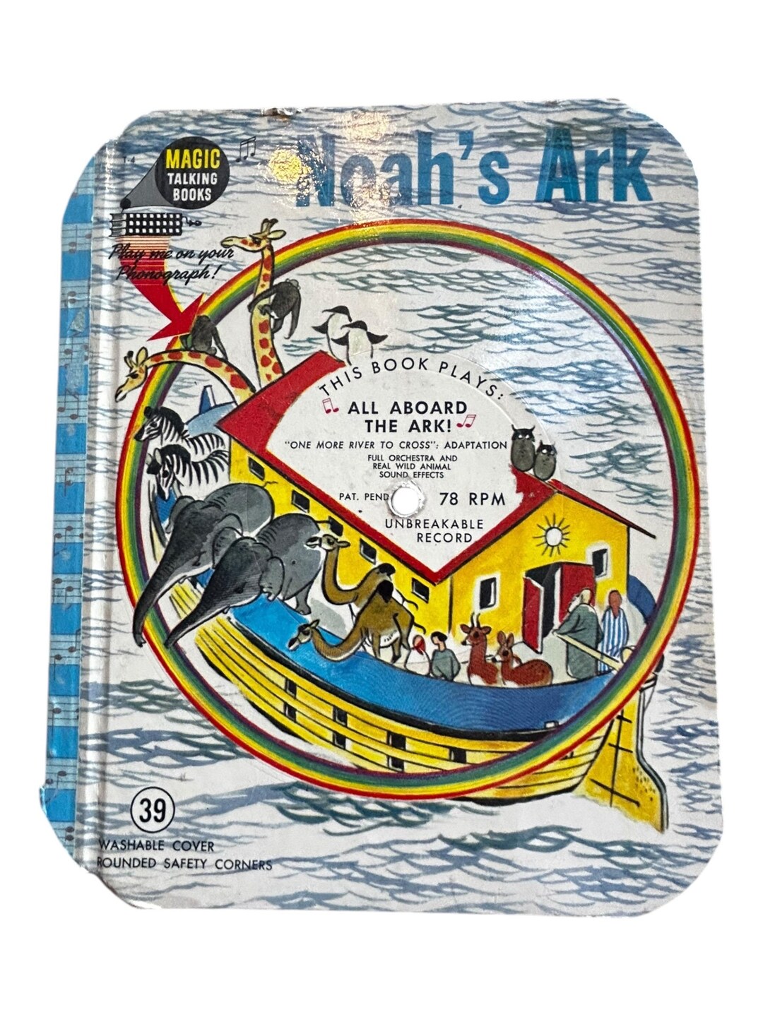 Noah's Ark All Aboard the Ark! 78 RPM Magic Talking Book Spier, Jo 1955 ...