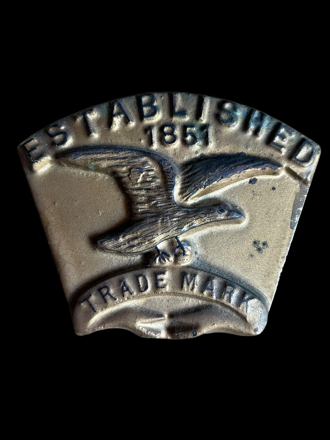 1970s Vintage CASE TRACTOR Brass Emblem With United States Bald Eagle ...