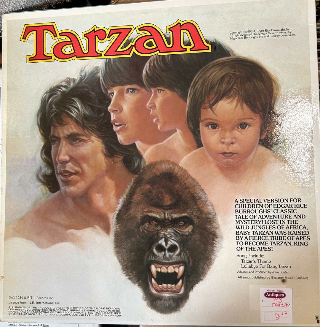 Rare Tarzan Children Record LP KSS5043 Kid Stuff Records 1983 Record - Etsy