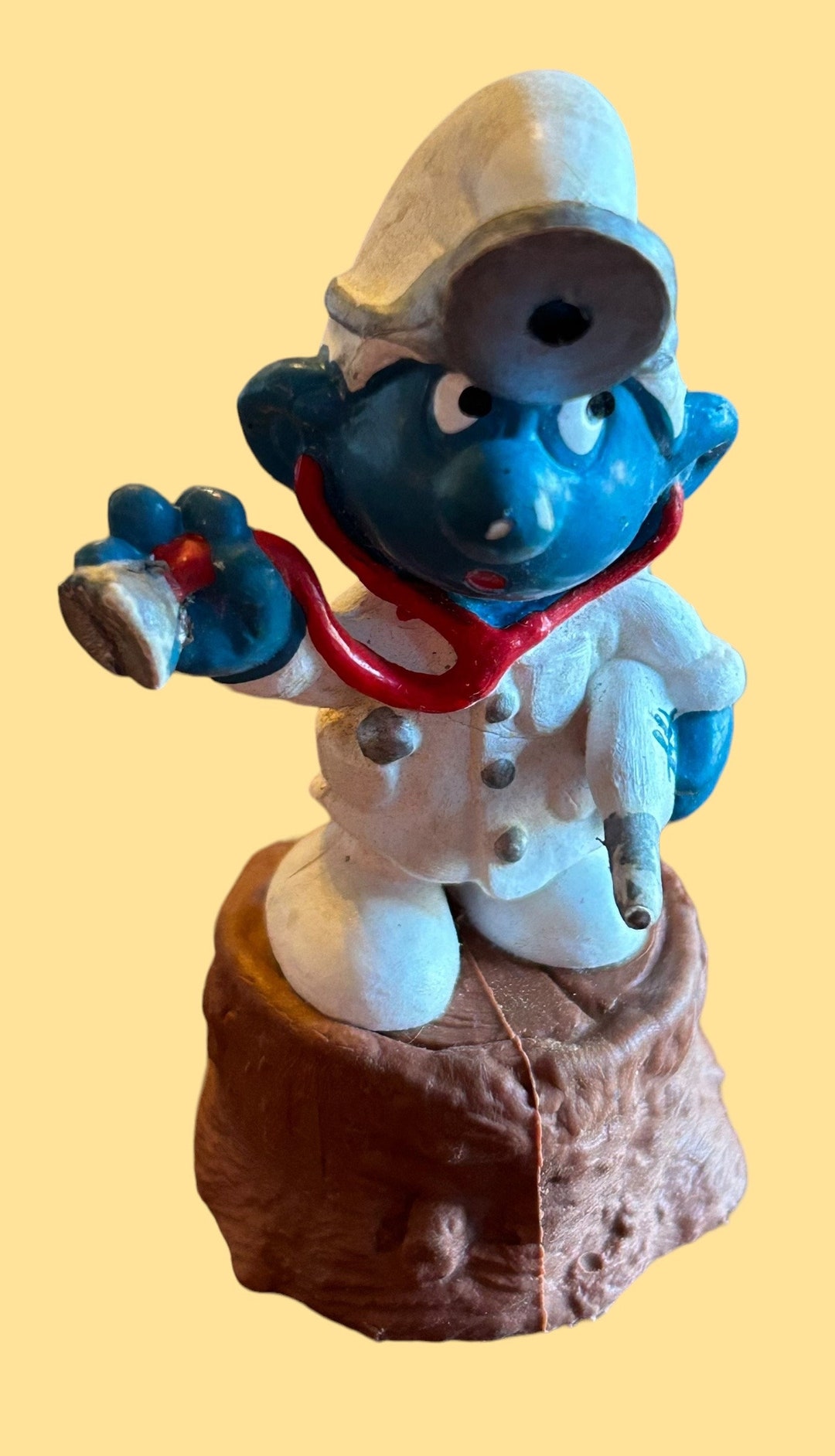 Smurfs Doctor Smurf Figurine Vintage Pencil Sharpener Toy Figure 1980s ...