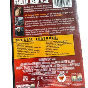 Bad Boys: Special Edition DVD 1995 Widescreen Will Smith Martin ...