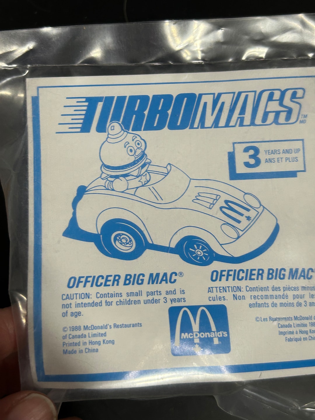 Vintage 1988 Mcdonalds Officer Big Mac Turbo Macs Sealed RARE New in ...
