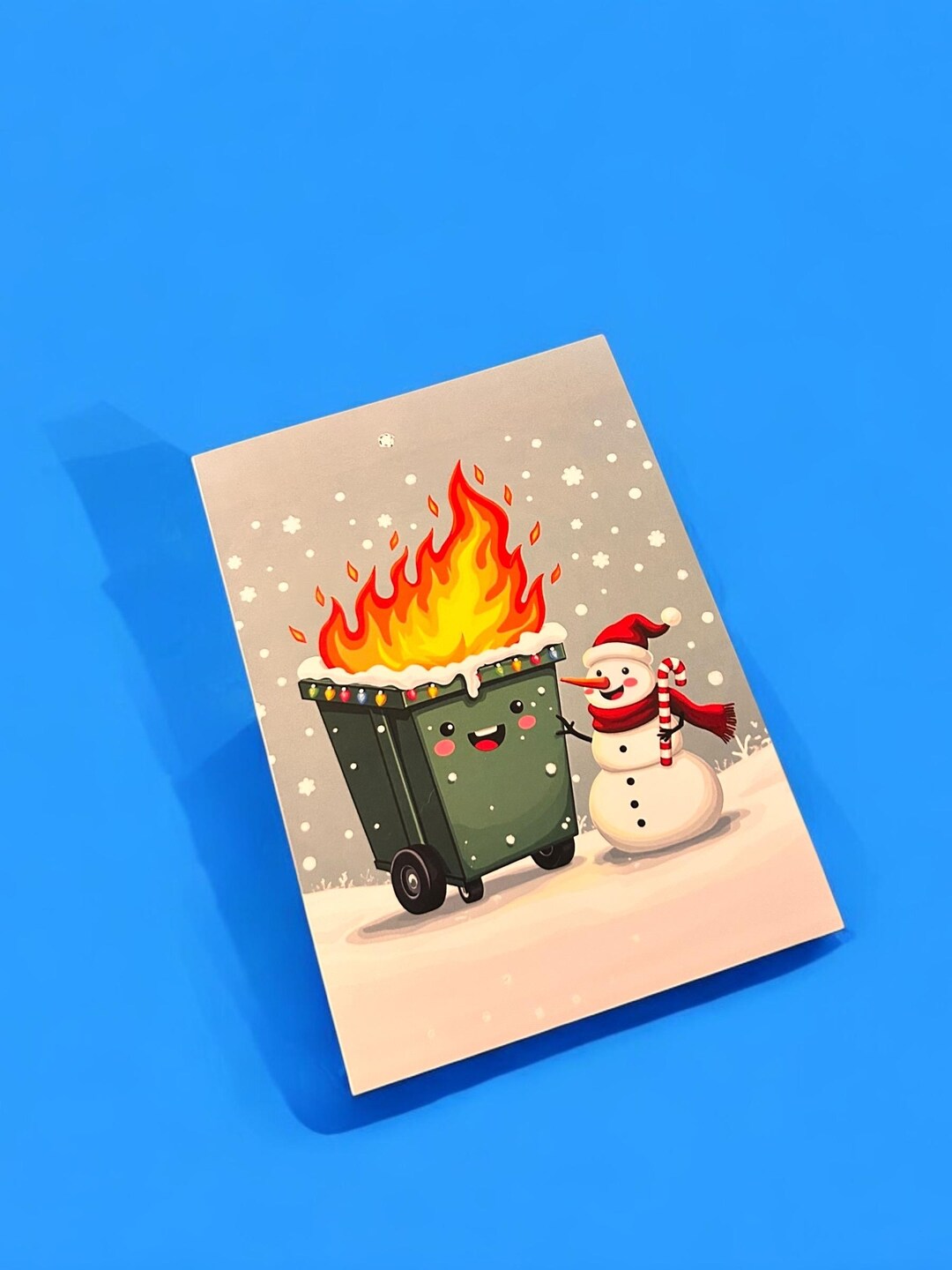 Christmas Cards 8x5 With Envelopes, Holiday Cards, Dumpster Fire ...